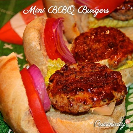 Mini BBQ Turkey Burgers - Cuisinicity